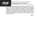 Application For Issue of Degree Certificate (Convocation) Issued by VTU | PDF | Mail | Government