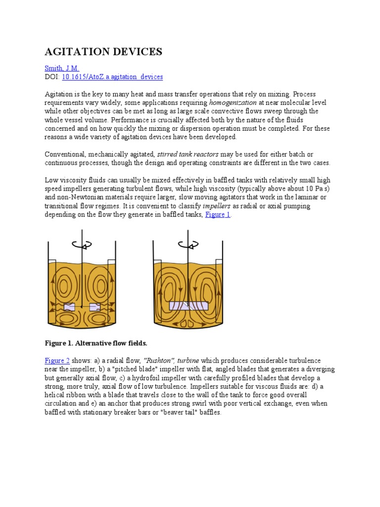 An In-Depth Review of Agitation Devices for Mixing Fluids in Industrial ...