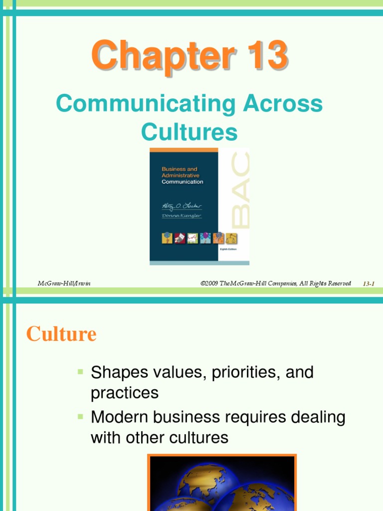 Chapter 13-Communicating Across Cultures | PDF | Nonverbal ...