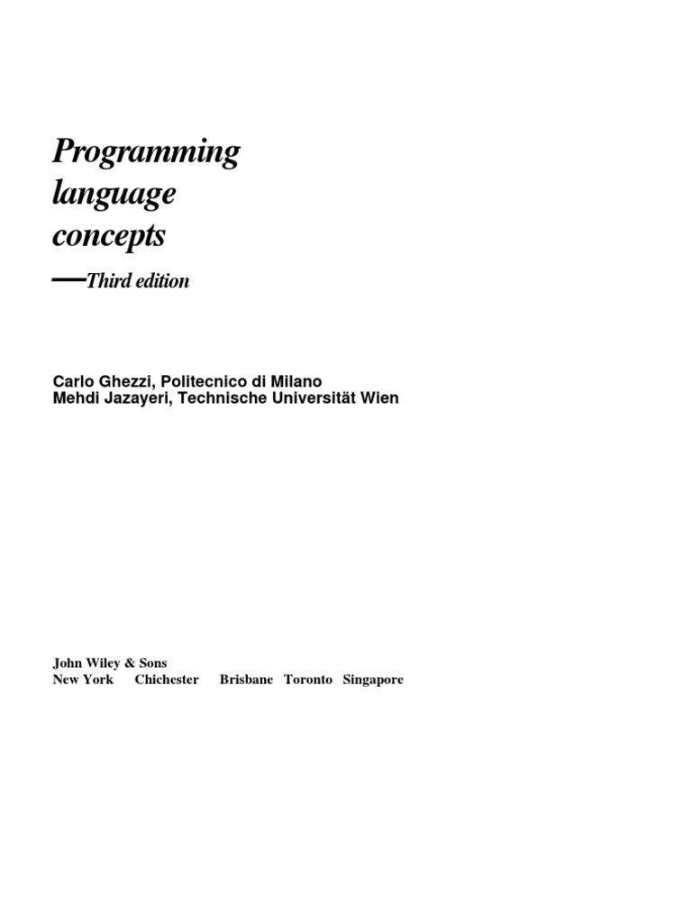Concept of Programming Language | PDF