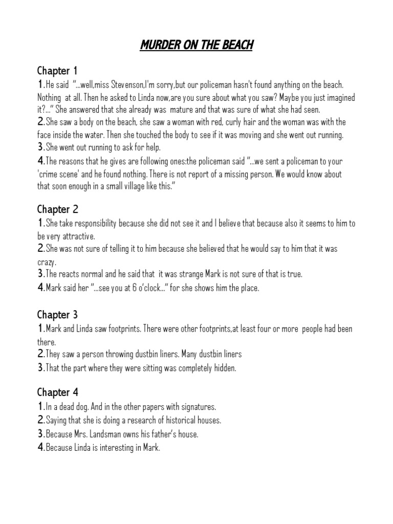 Murder On The Beach | PDF