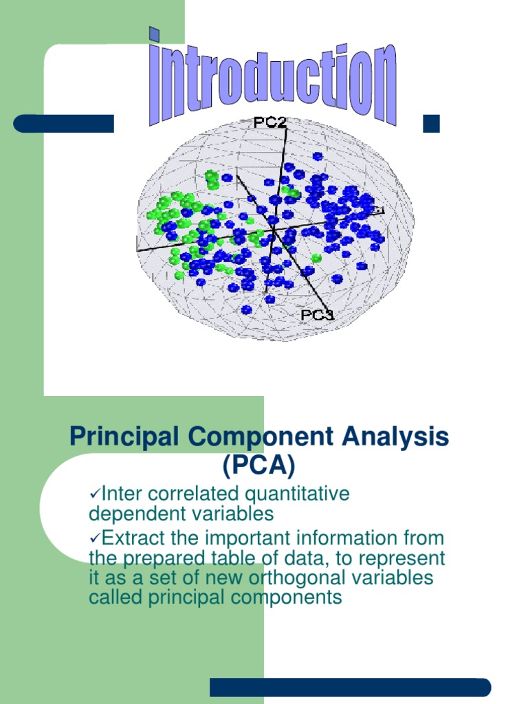 Principal Component Analysis-PRESENTATION | PDF
