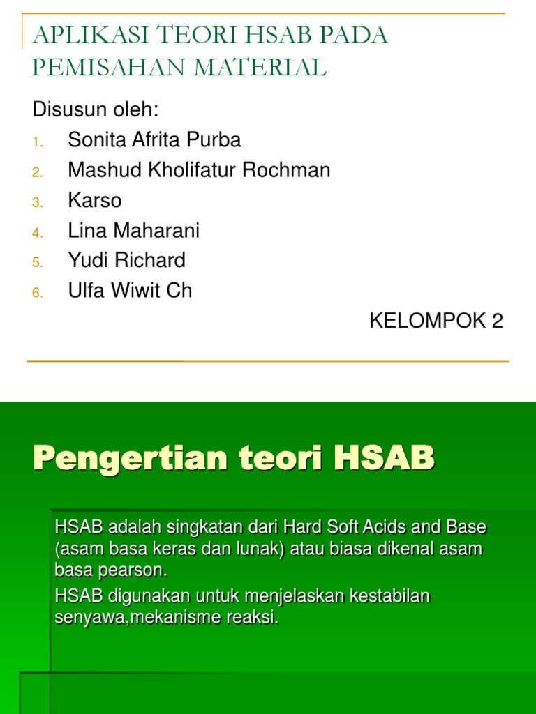Teori HSAB dalam Pemisahan Logam | PDF