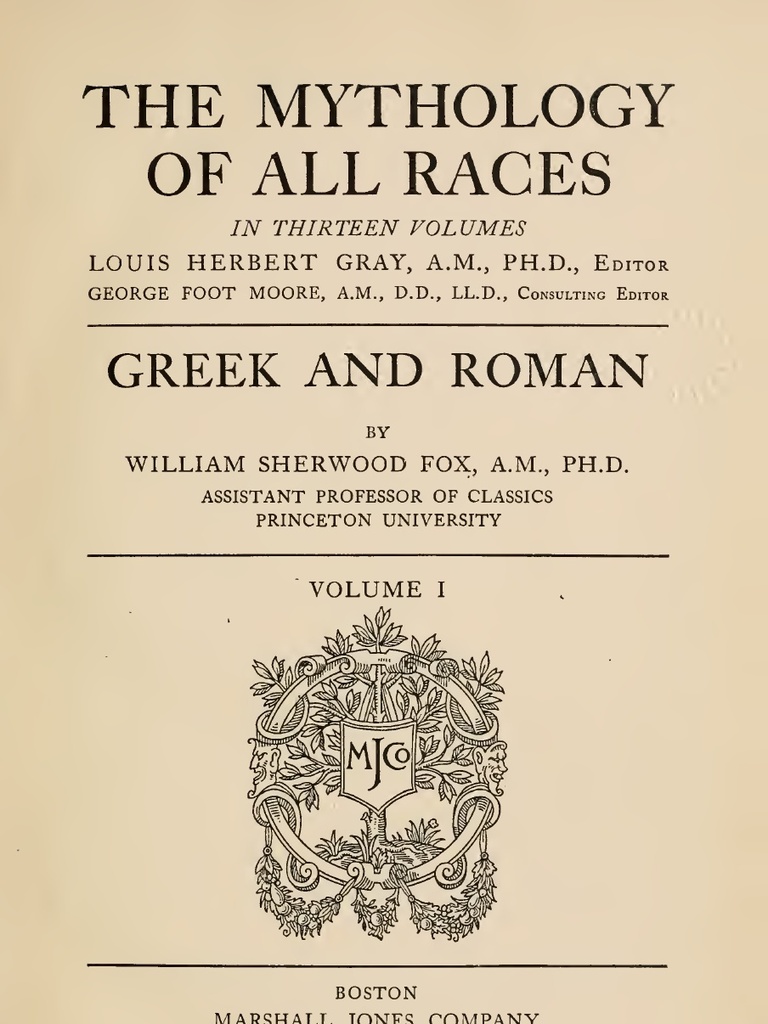 Mythology of All Races VOL 1: Greek and Roman 1916 | PDF | Persephone ...