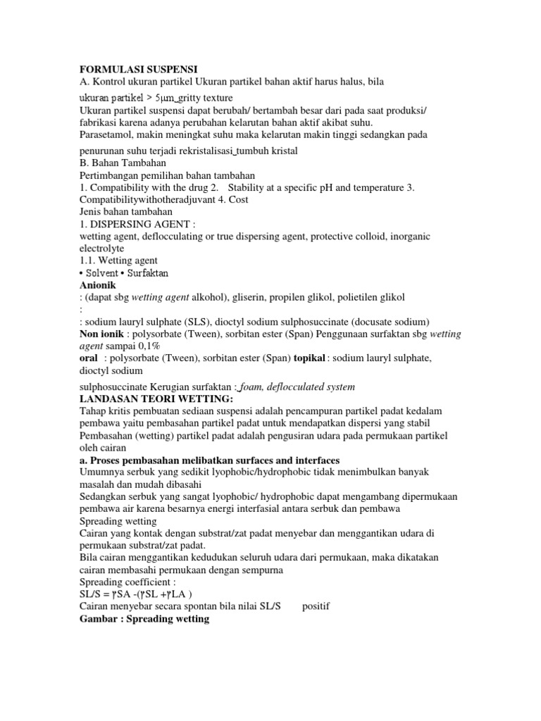 Formulasi Suspensi | PDF