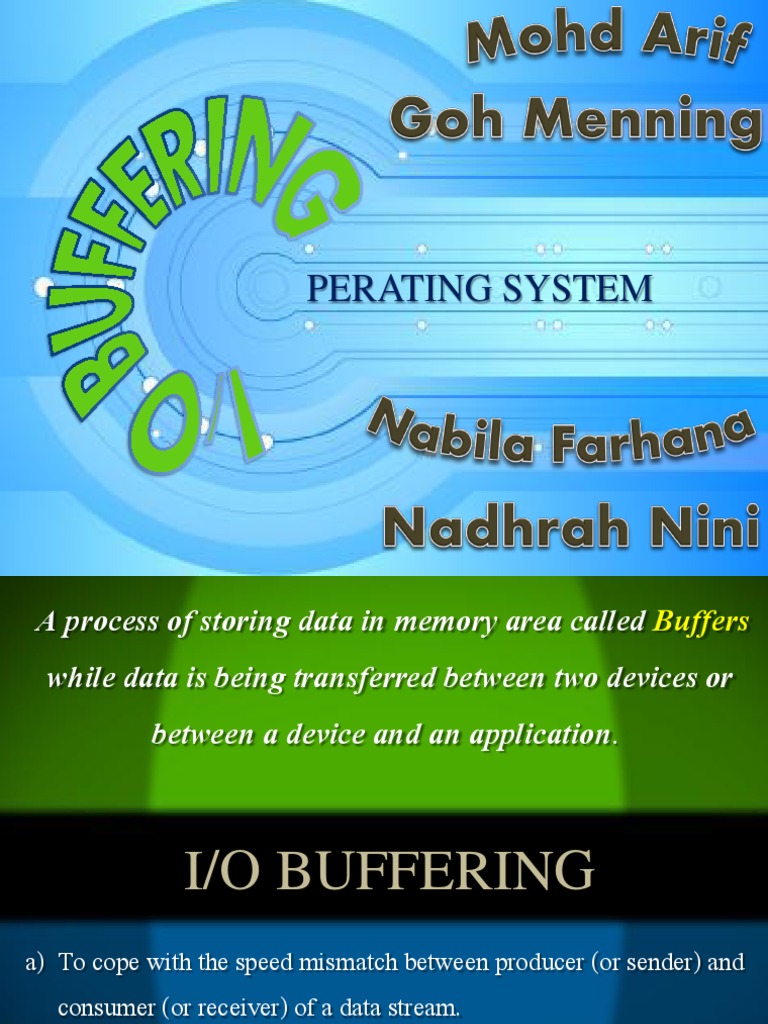 I/O Buffering Operating System | PDF | Data Buffer | Input/Output