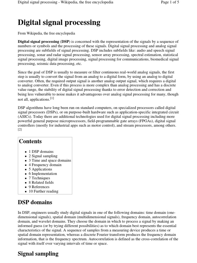 Digital Signal Processing | PDF | Digital Signal Processing | Signal ...
