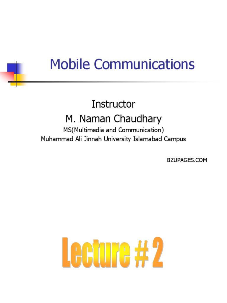 Lecture 2 - Chapter 1 Introduction Mobile Communications Jochen Schiller | PDF | Wireless Lan ...