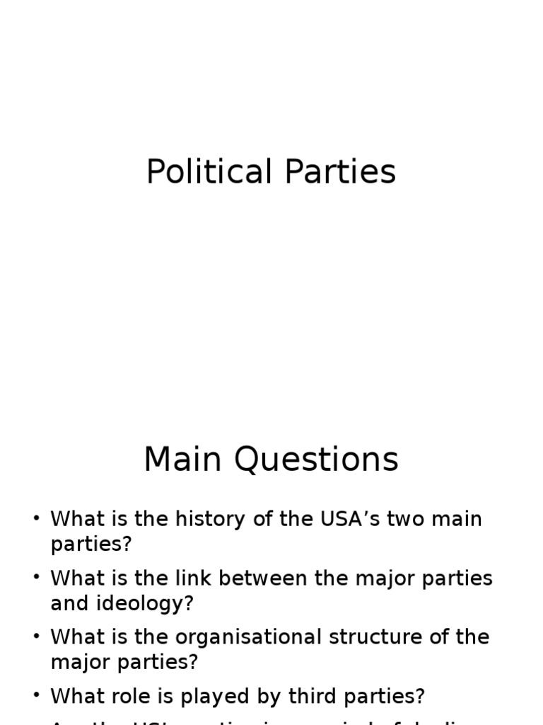 Political Parties AQA Government and Politics | PDF | Democratic Party ...