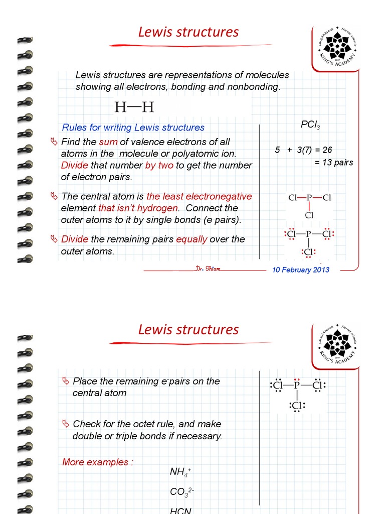 Lewis Structures | PDF | Atomic | Interaction