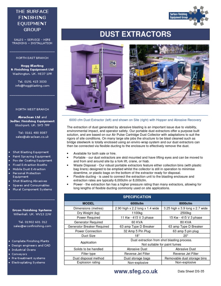 Portable Dust Extraction System | Industrial Processes | Industries