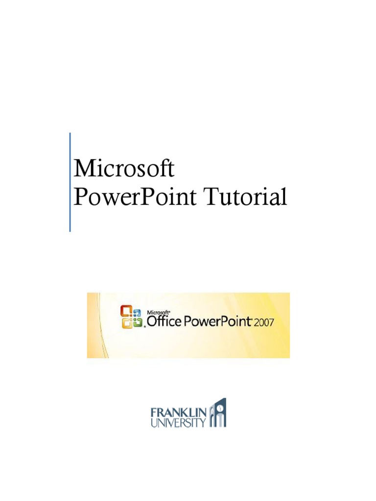 Powerpoint Tutorial | PDF | Microsoft Power Point | Tab (Gui)