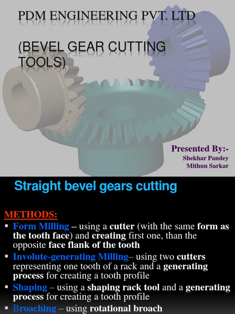 PDM Engineering: Bevel Gear Cutting Tools | PDF | Gear | Equipment