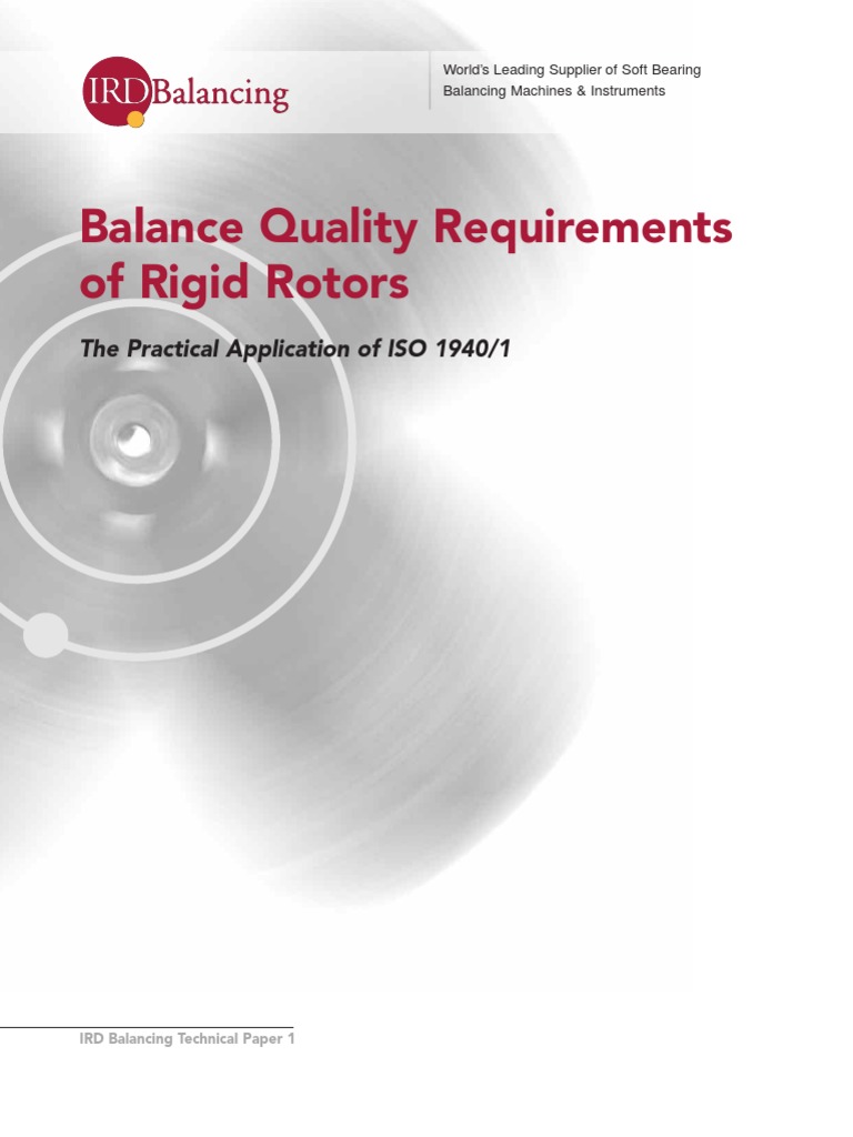 ISO 1940-1 - (Requerimientos de Balance para Rotores Rigidos (EQ VDI ...