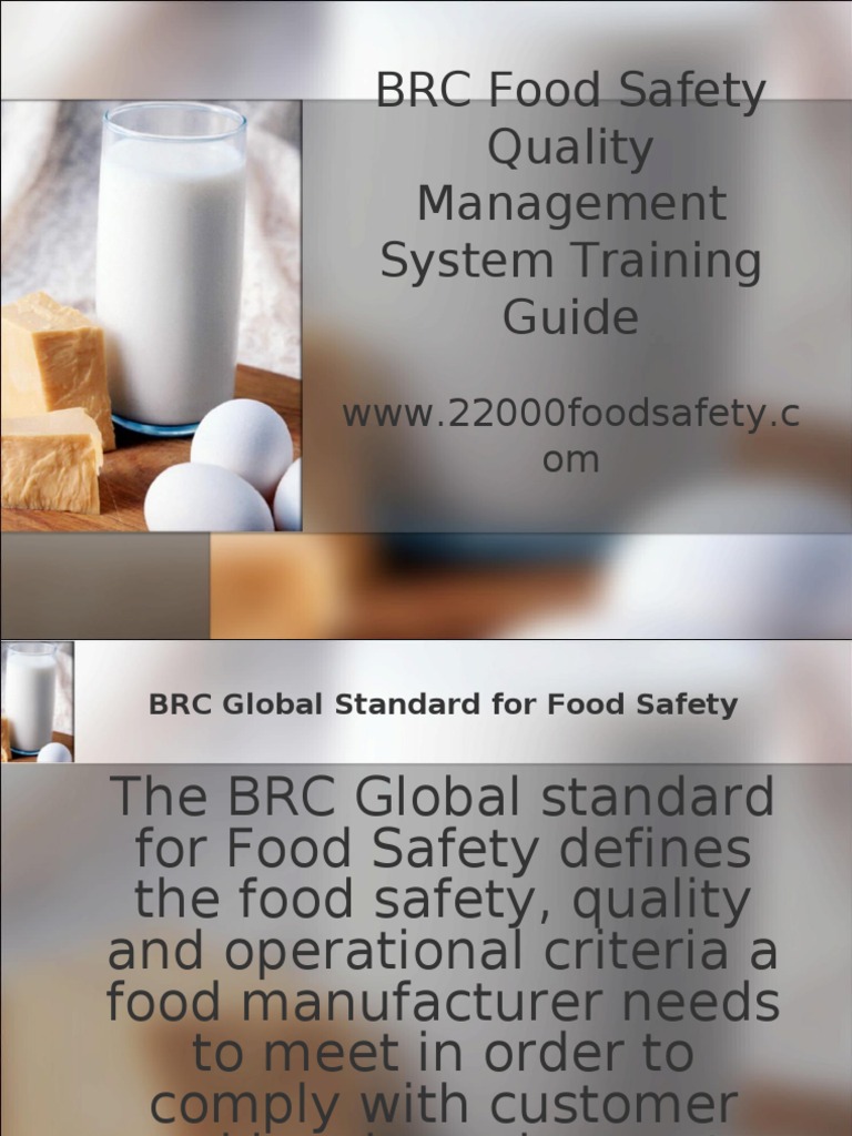 BRC Training Guide Sample | Food Safety | Hazard Analysis And Critical ...