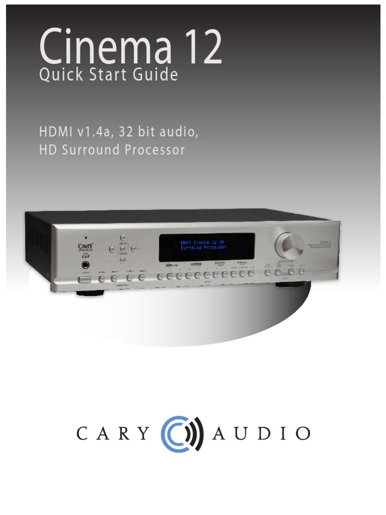 Cinema12 QS Guide | PDF | Loudspeaker | Equalization (Audio)