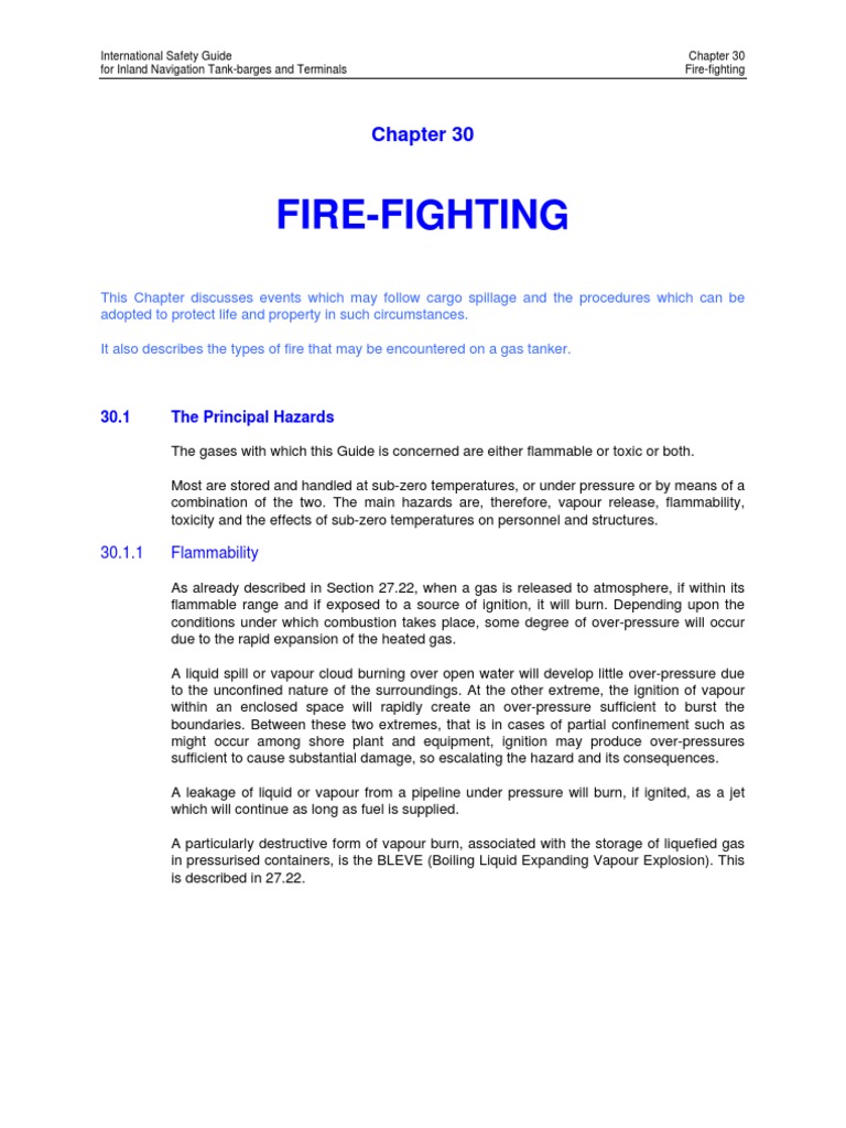 Fire Fighting in Terminals & Barges | PDF