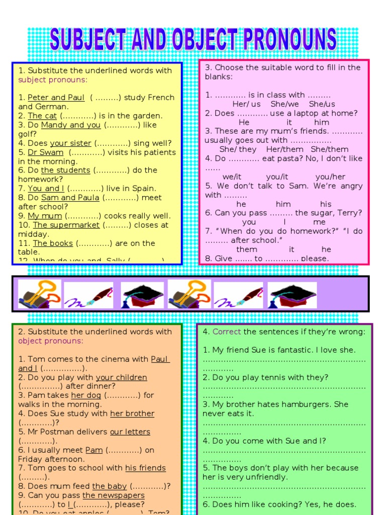 Subject Object Pronouns | PDF
