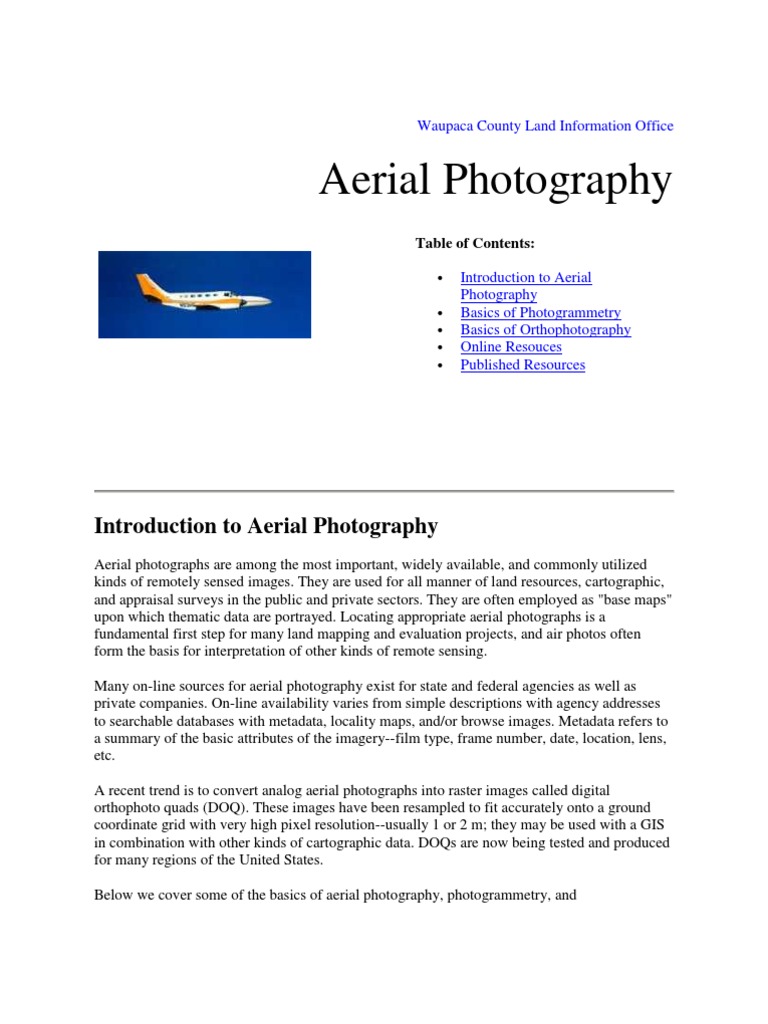 Introduction To Aerial Photography | PDF | Aerial Photography | United ...
