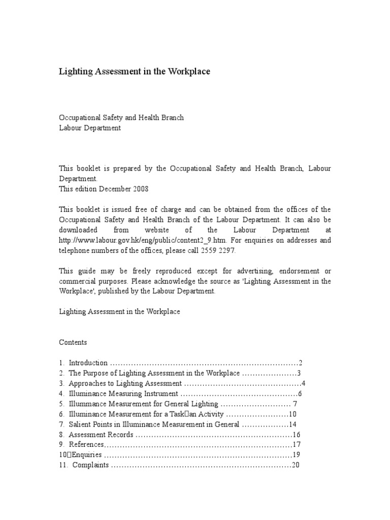 Lighting | PDF | Lighting | Educational Assessment