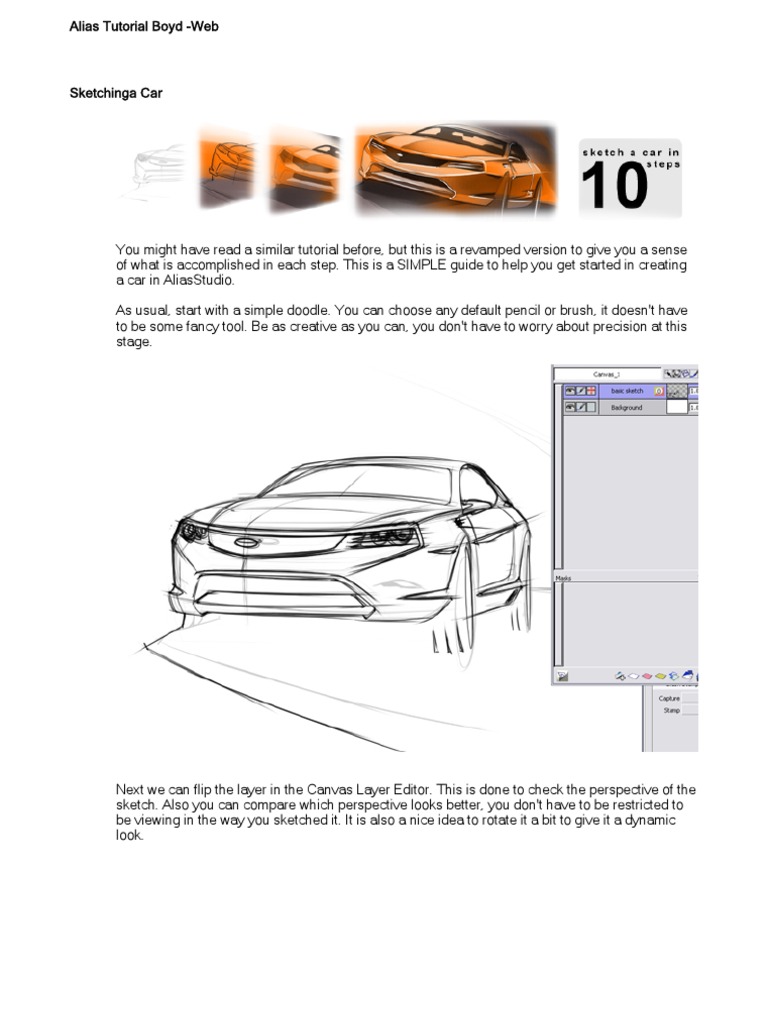 Alias Car Sketching & Surfacing Guide | PDF | Gemstone | Shape