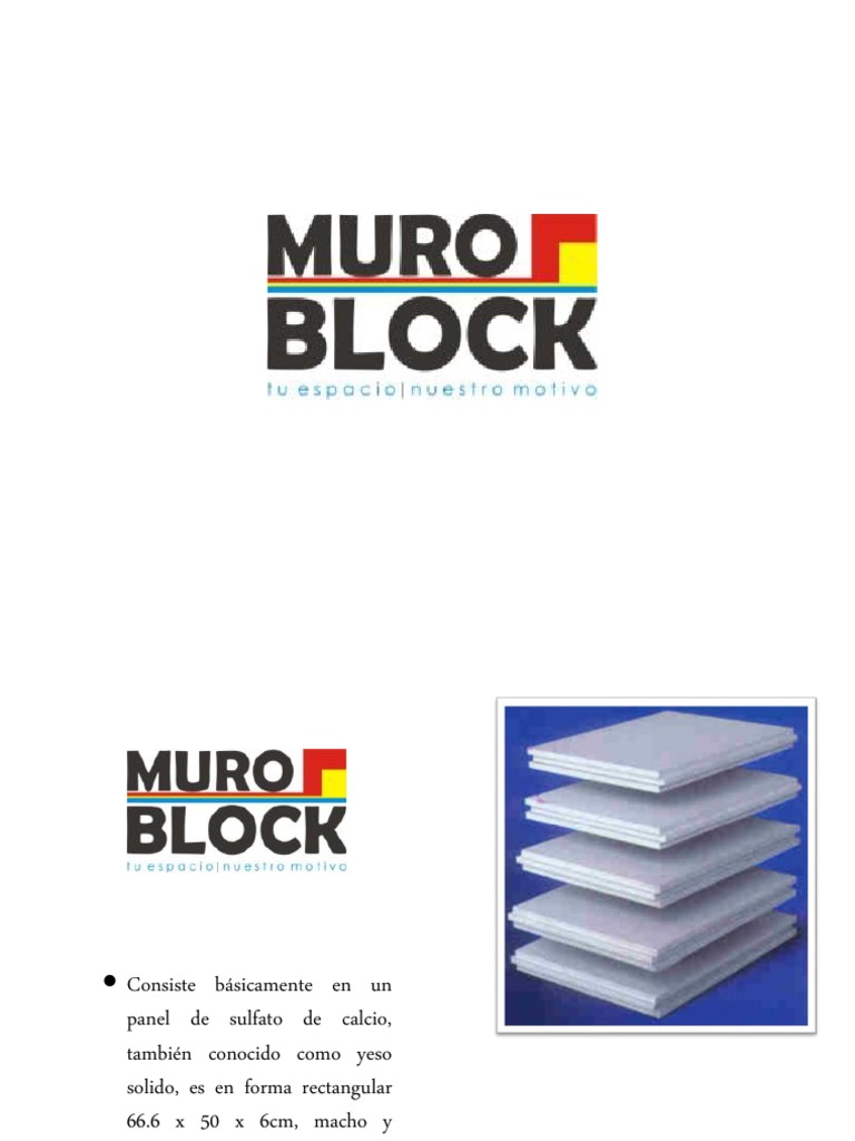 Ventajas y características del muroblock | PDF