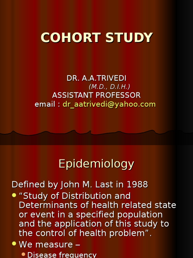 Cohort Study 2 | Cohort Study | Epidemiology