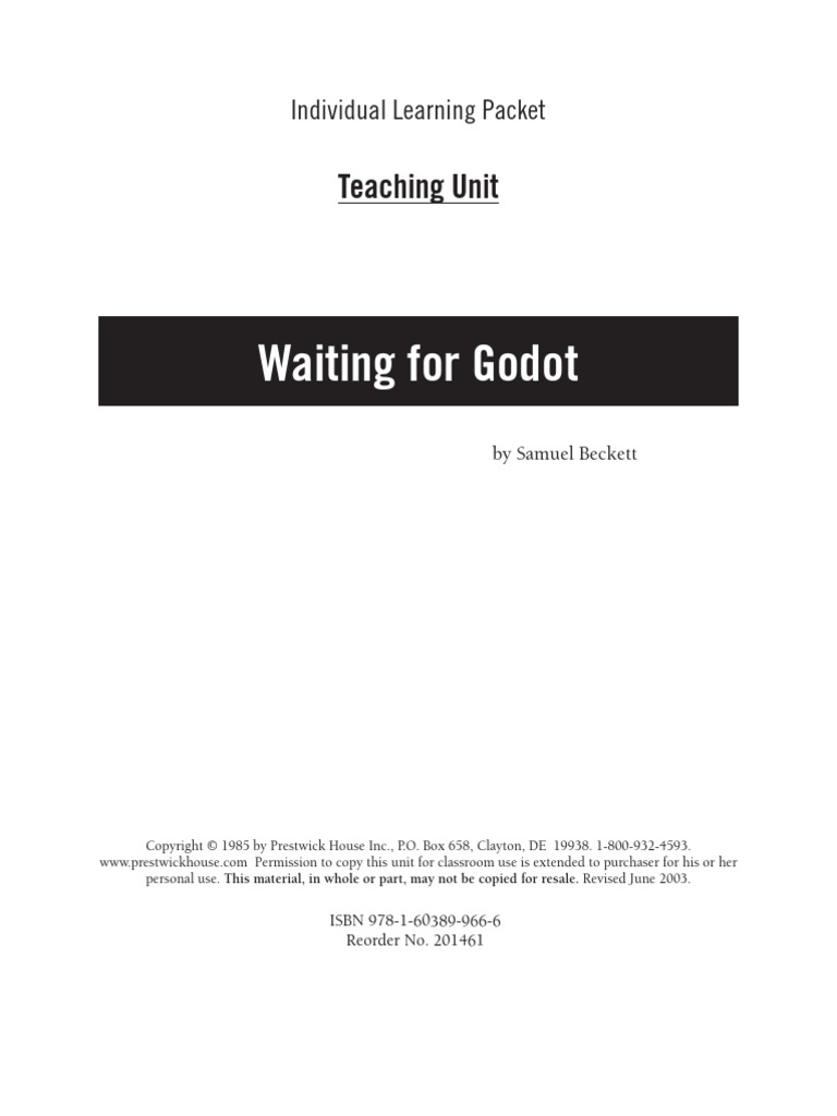 Waiting For Godot Teacher's Pet | PDF | Theatre | Entertainment (General)