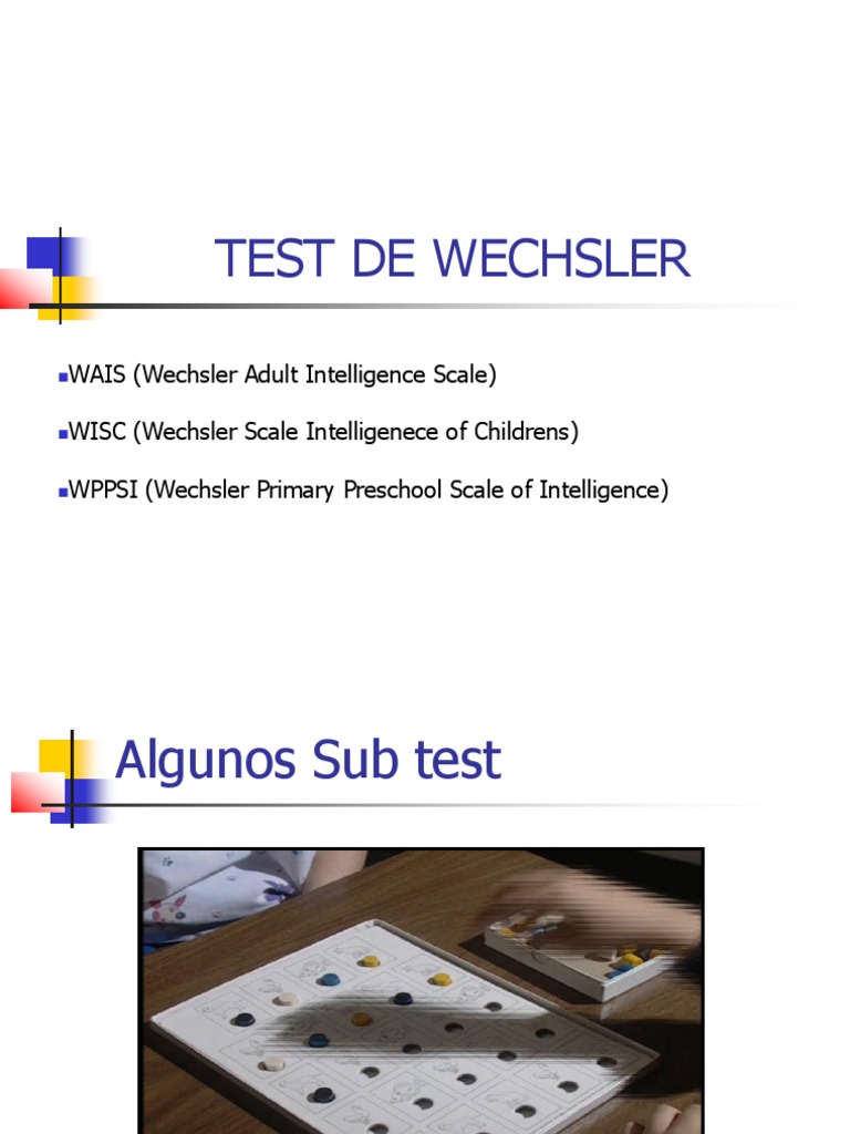 Test de Wechsler | Escala de inteligencia para adultos de Wechsler ...