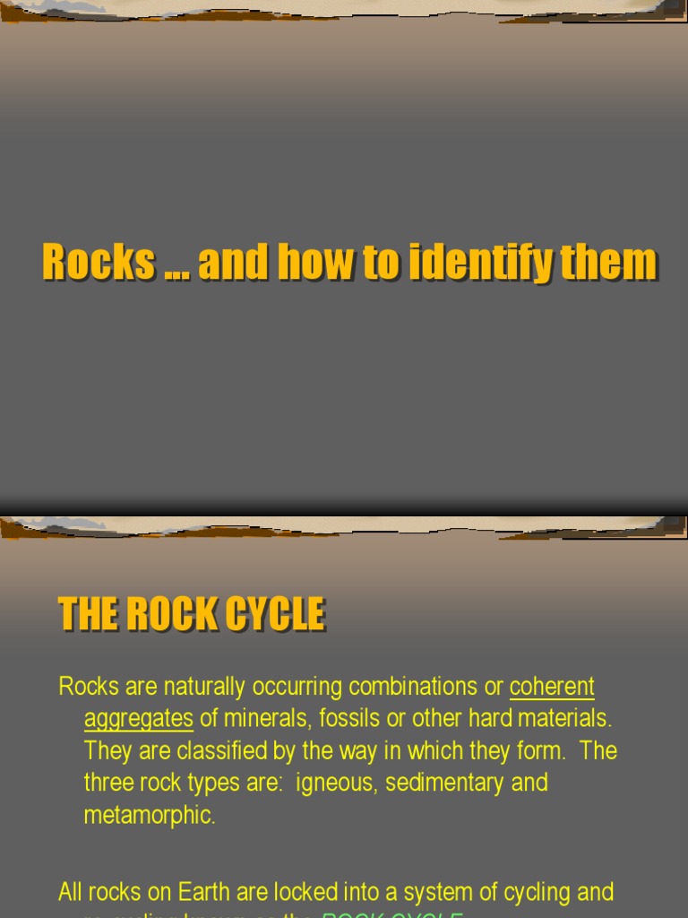 ROCKS ... and How To Identify Them | PDF | Rock (Geology) | Igneous Rock