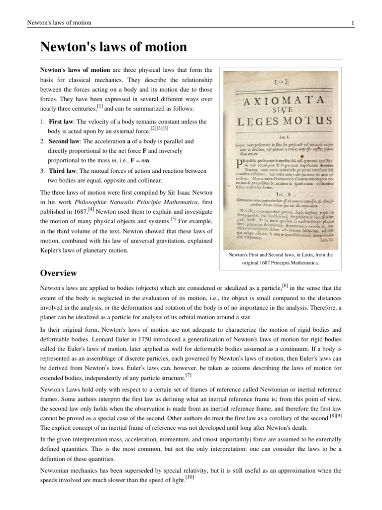 Newton's Laws of Motion | PDF | Newton's Laws Of Motion | Momentum