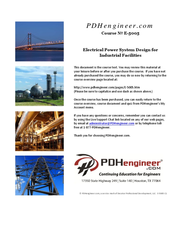 Electrical Power System Design For Industrial Facilities | PDF ...