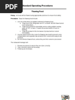 Thawing Food Safety Procedures | PDF | Foods | Water