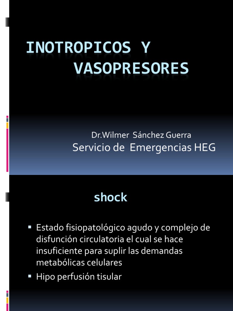 2 - Inotropicos y Vasopresores | PDF | Epinefrina | Dopamina