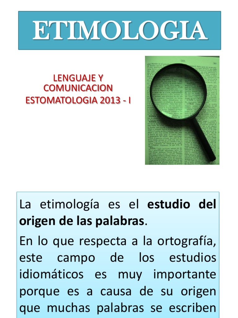 ETIMOLOGIA | PDF | latín | Palabra