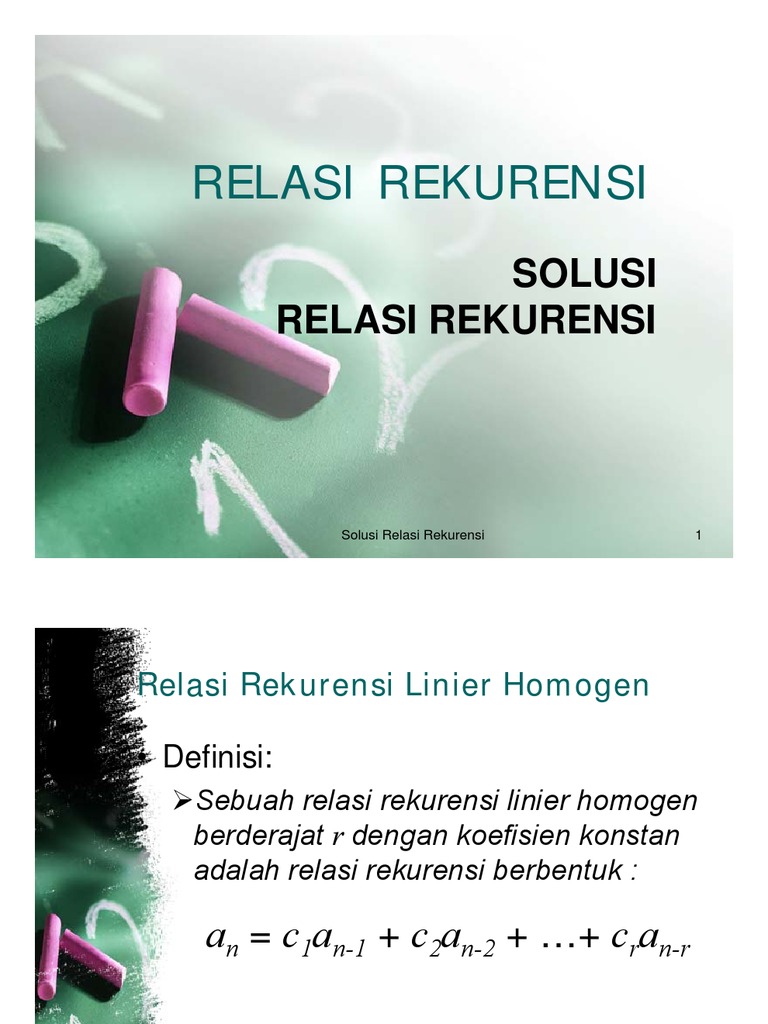 Solusi Relasi Rekurensi PDF | PDF | Metode & Bahan Ajar