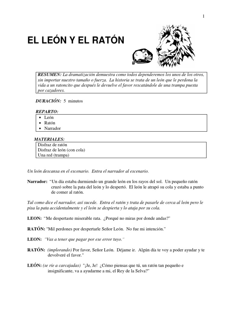Teatro El León y El Ratón PDF | PDF | León | Ocio