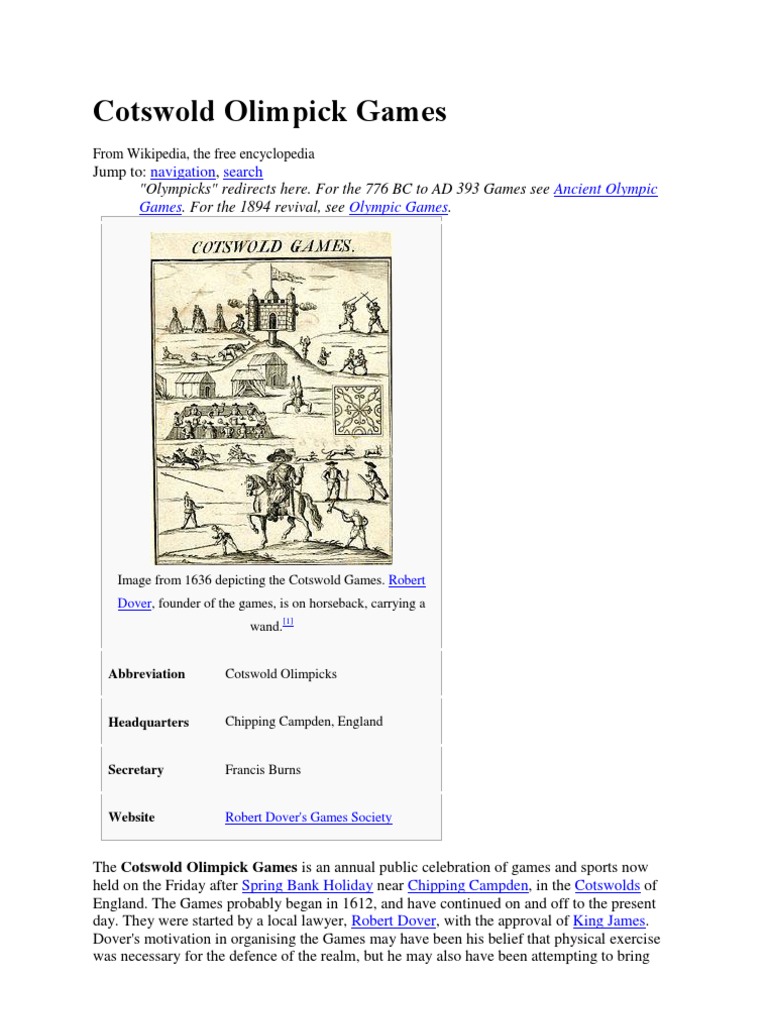 Cotswold Olimpick Games | PDF