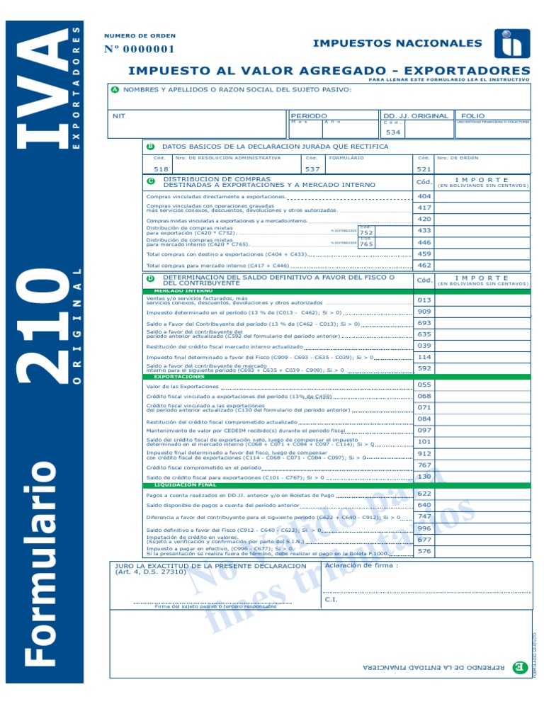 F210 Iva PDF | Impuestos | Microeconomía