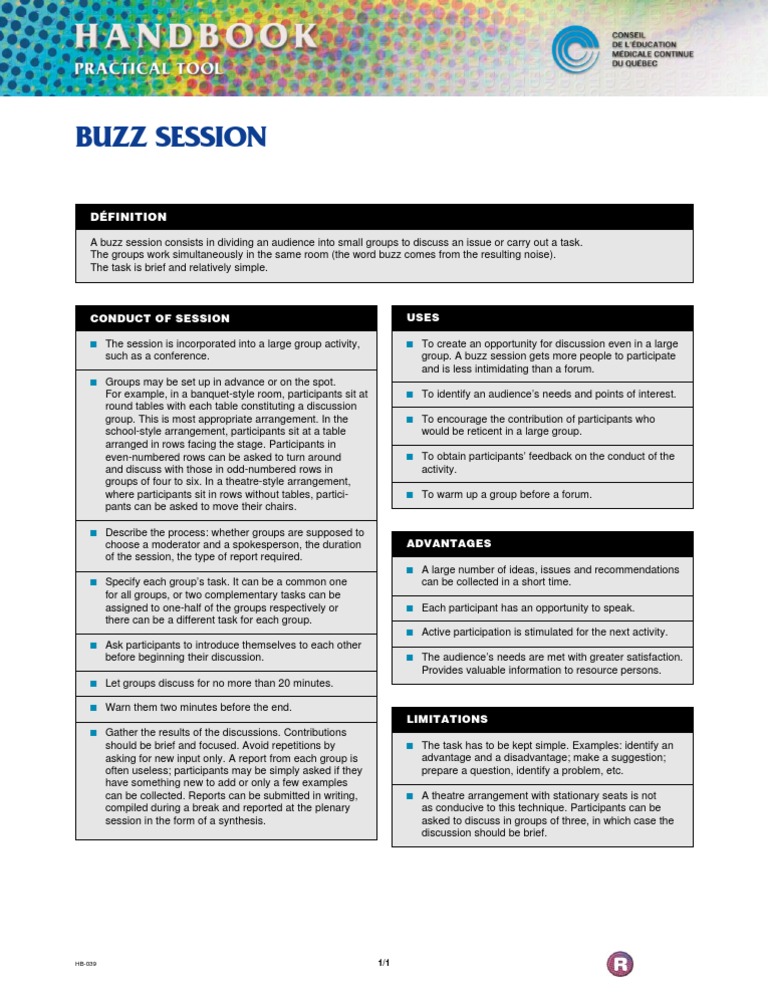 Buzz Session PDF | PDF | Cognition | Communication