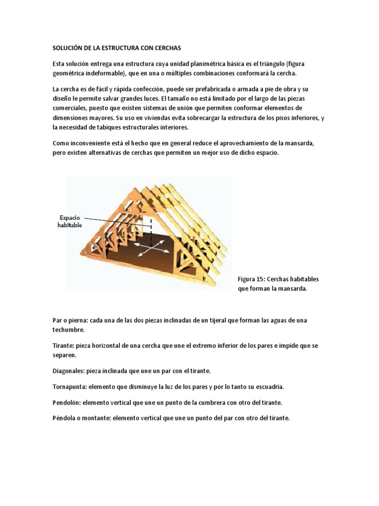 Tipos y elementos de cerchas estructurales | PDF | Braguero ...