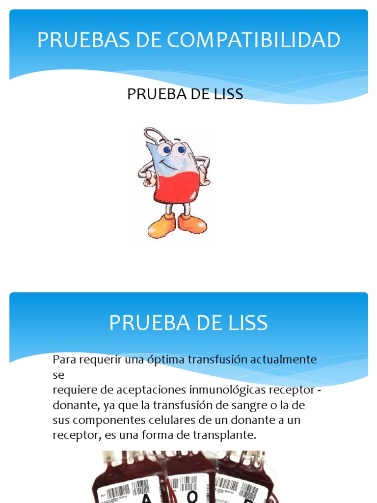 Prueba de Liss | PDF | Anticuerpo | Transfusión de sangre