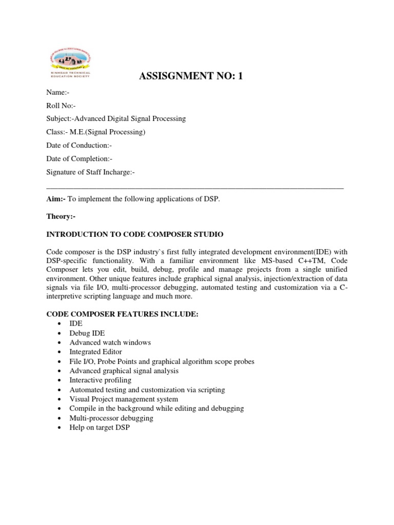 Assignment No 1 Linear Convolution | PDF | Digital Signal Processing ...