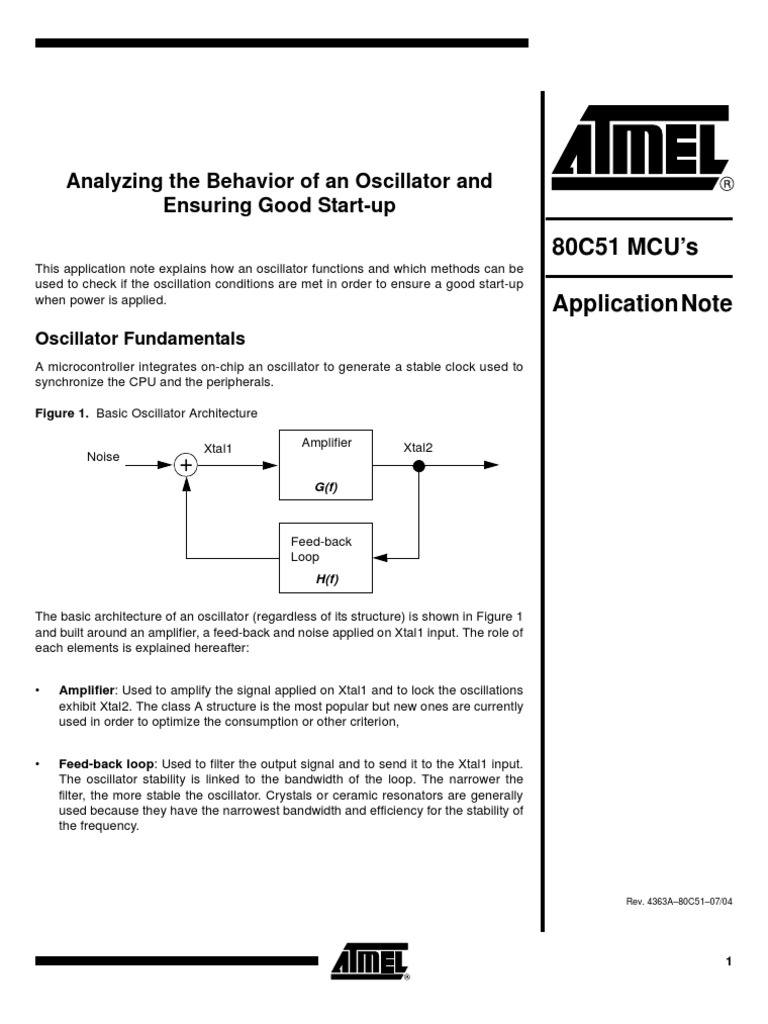 8051 Crystal | PDF | Electronic Oscillator | Amplifier