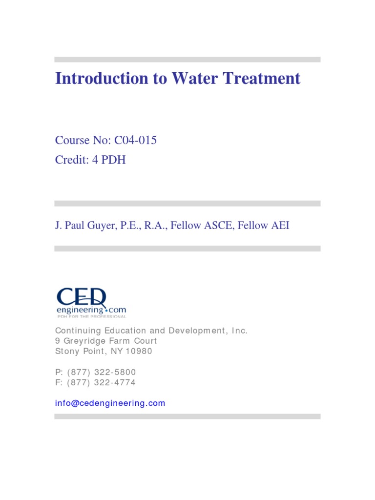 Intro To Water Treatment | PDF