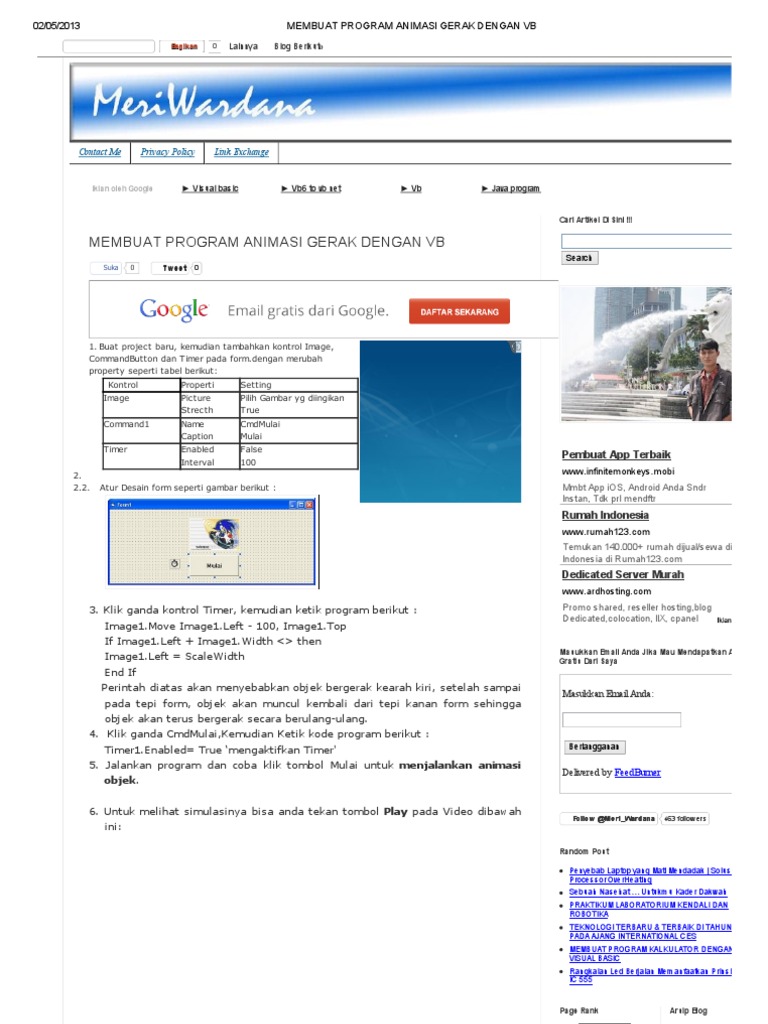 Membuat Program Animasi Gerak Dengan Vb Pdf