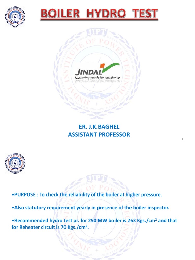 Boiler Hydro Test | PDF | Boiler | Pump