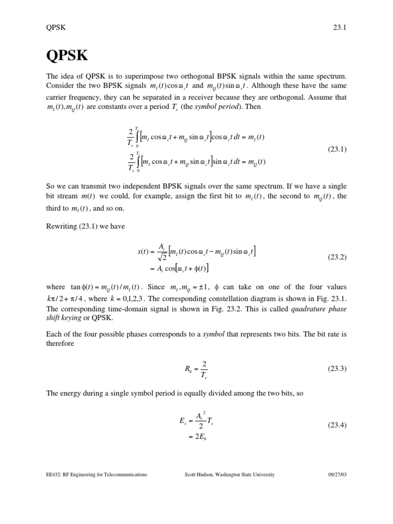QPSK Modulation | PDF | Radio Technology | Radio