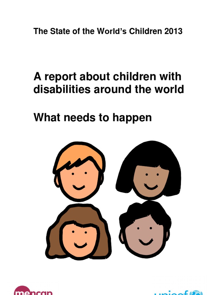 Easy Read Children With Disabilities UNICEF SWCR 2013 Easy Read 29 May ...