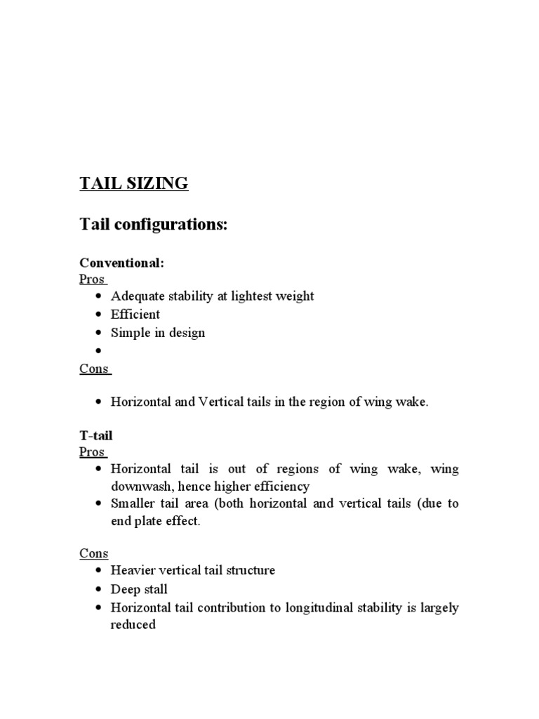 Tail Configuration Analysis for Aircraft | PDF | Empennage | Flight ...